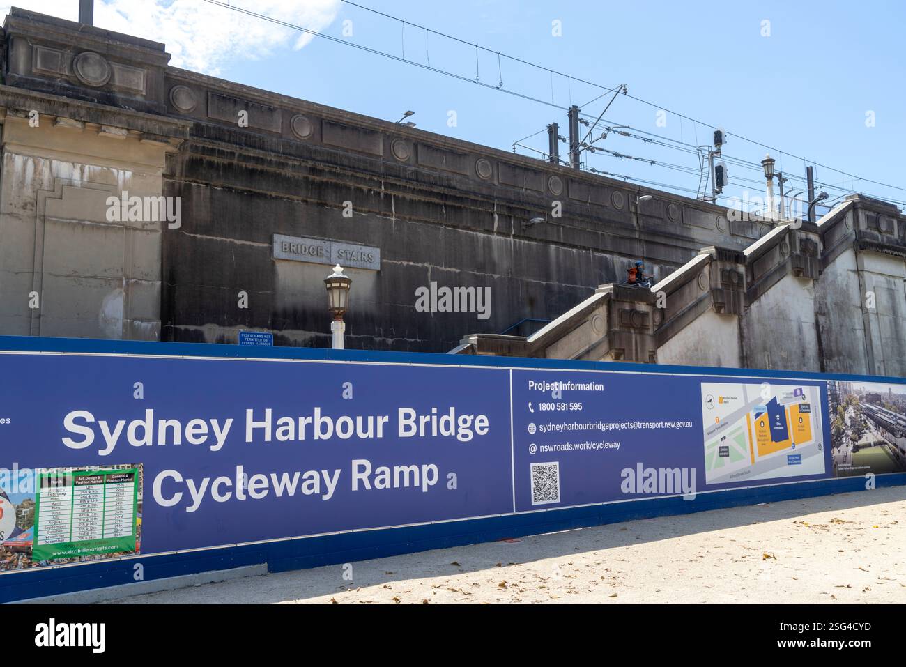 Sydney Harbour bridge cycleway ramp project under construction in North ...