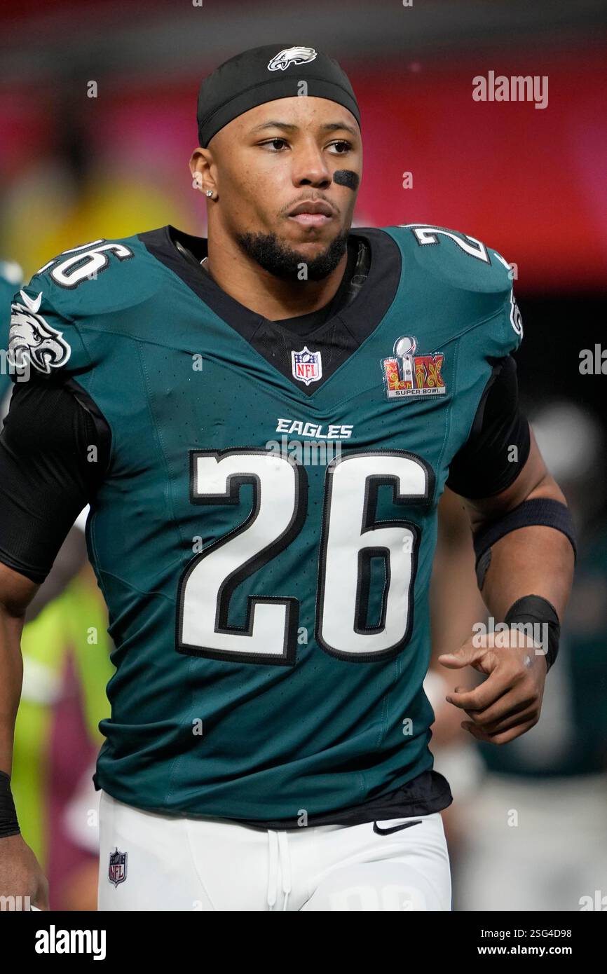 Philadelphia Eagles running back Saquon Barkley (26) is seen prior to ...