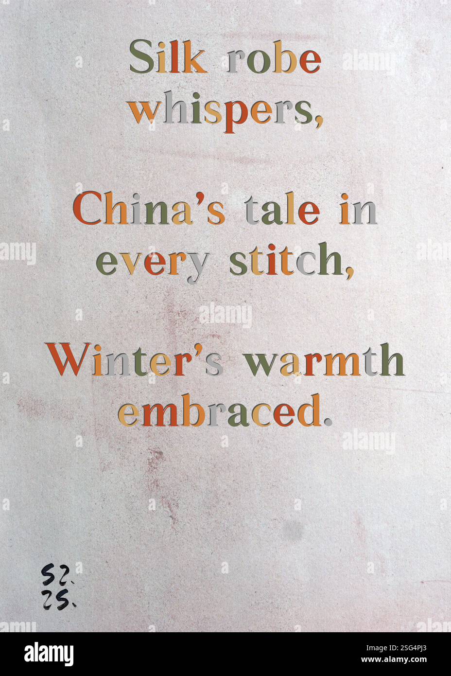 Silk robe whispers, China's tale in every stitch, Winter's warmth ...