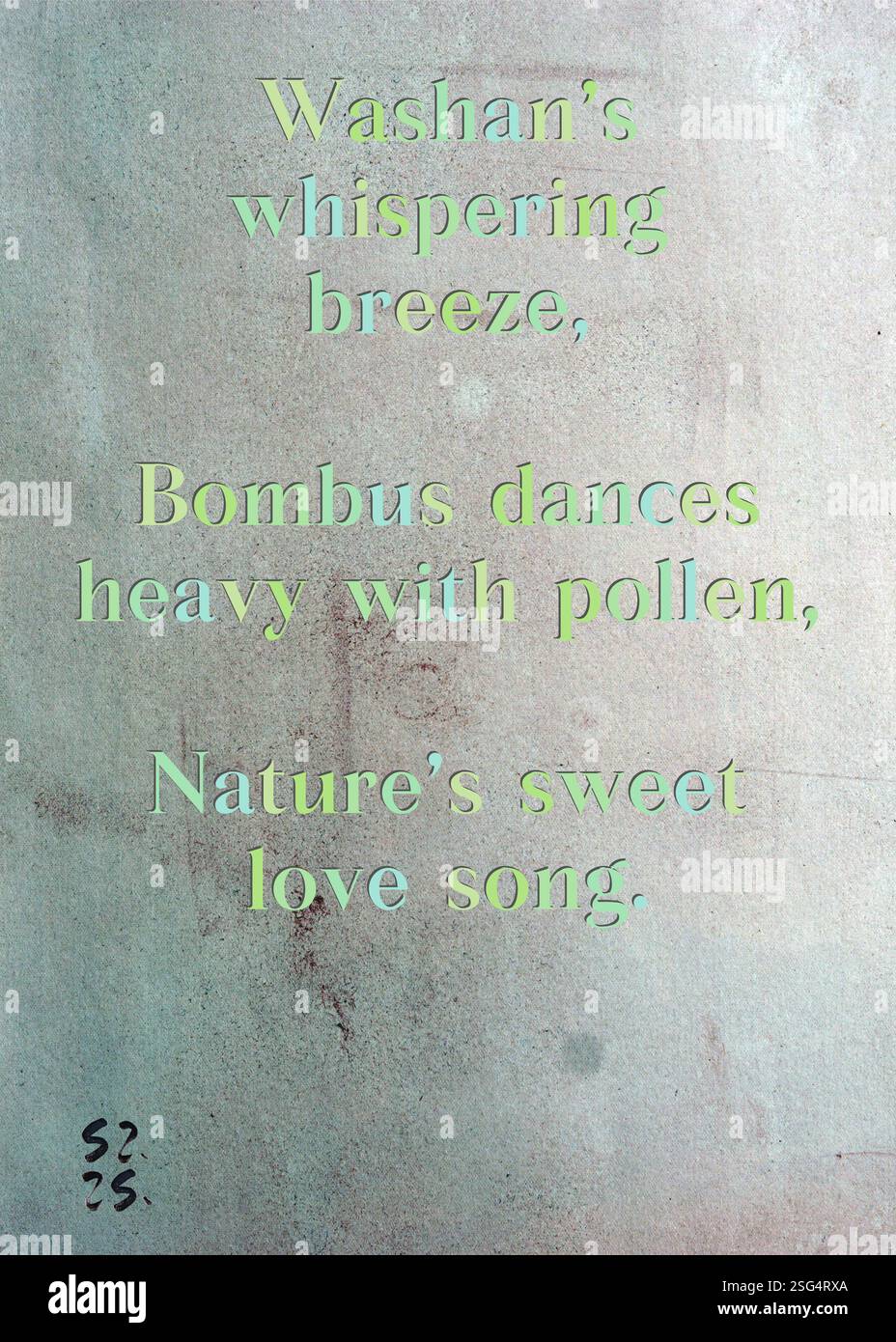 Washan's whispering breeze, Bombus dances heavy with pollen, Nature's sweet love song. Max De ...