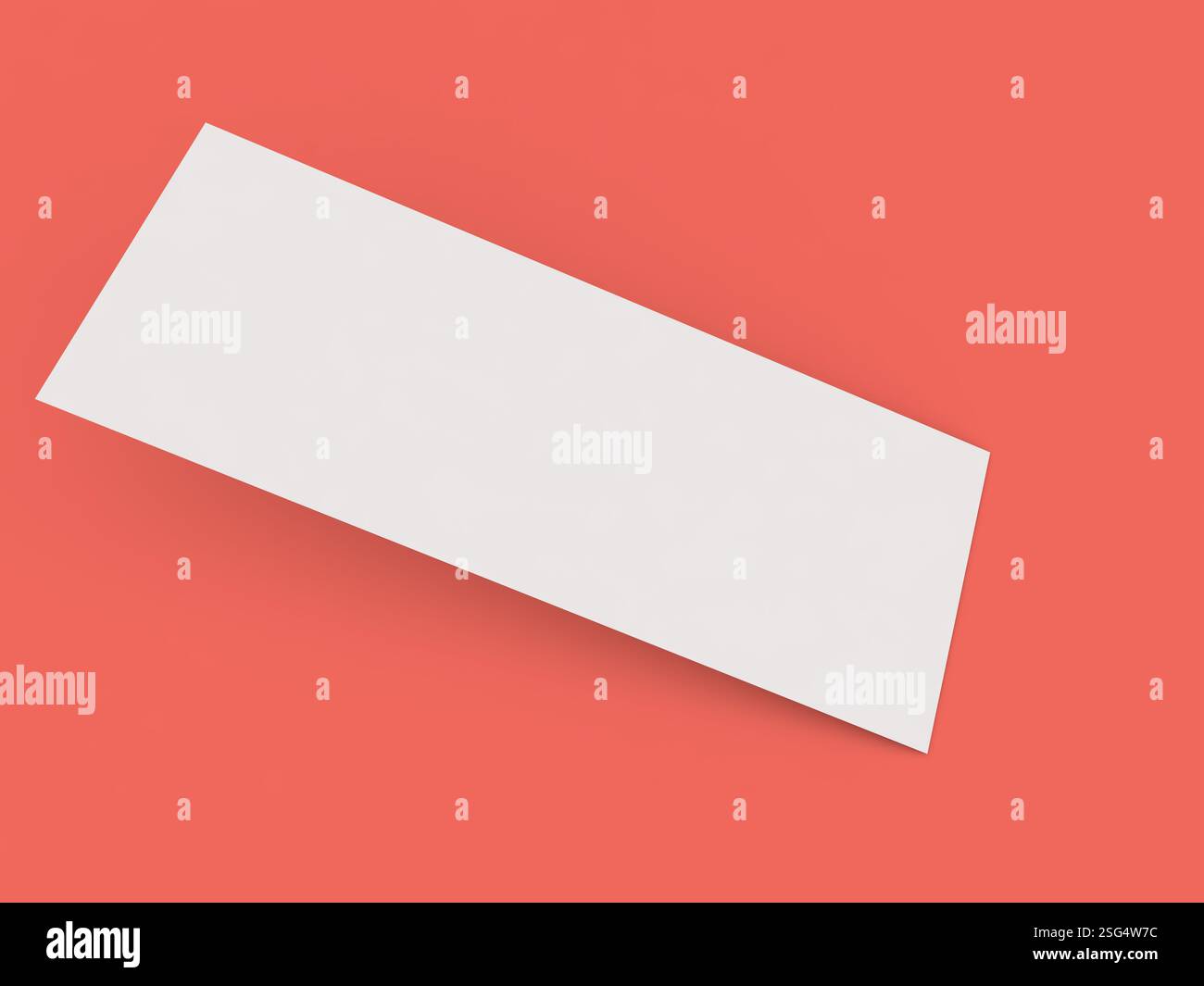 Rectangular sheet of plain paper is positioned at an angle against a ...