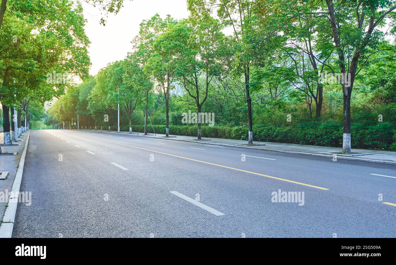 Straight asphalt road Stock Photo - Alamy