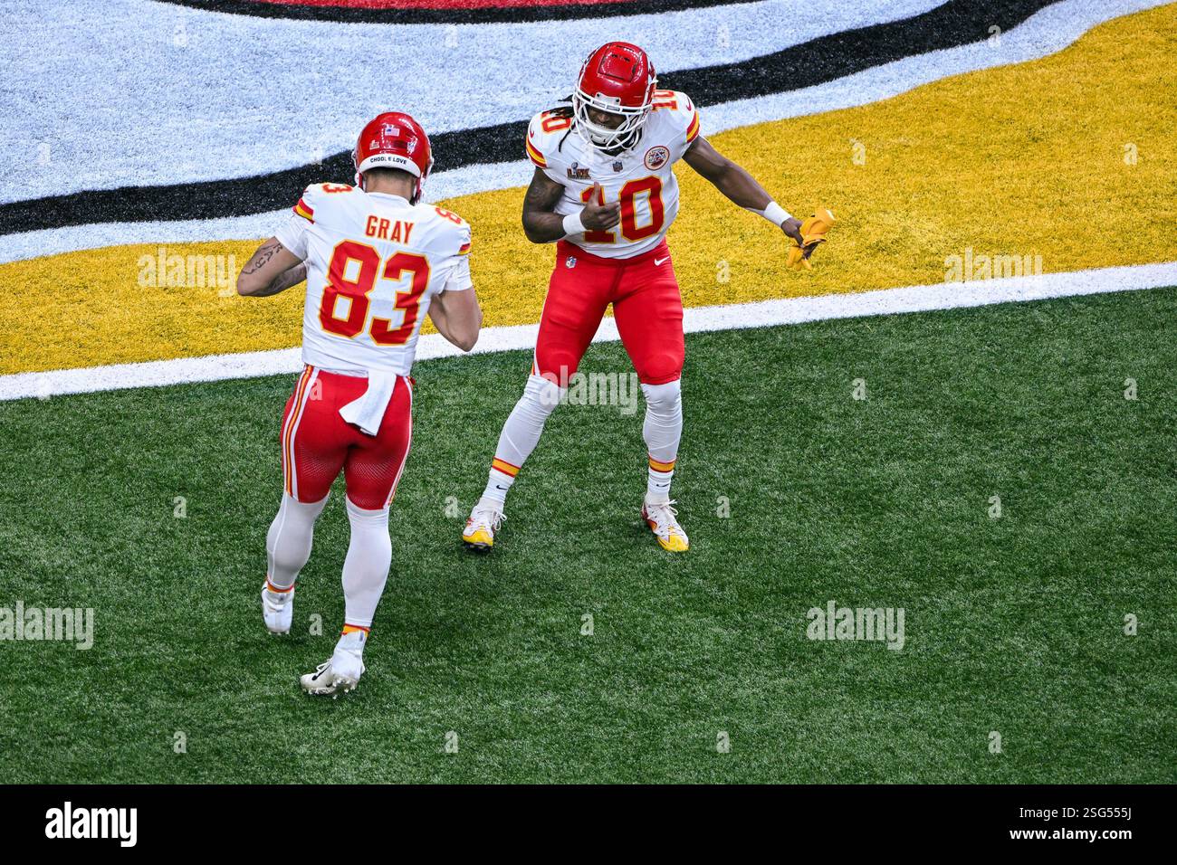 New Orleans, USA. 09th Feb, 2025. Kansas City Chiefs Tight End #83 Noah ...