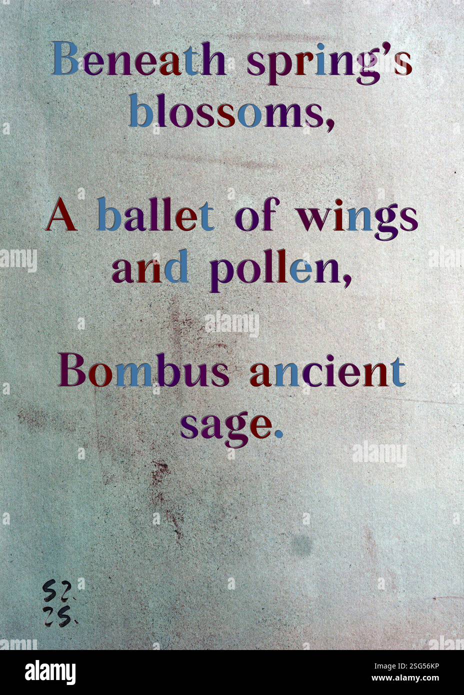 Beneath spring's blossoms, A ballet of wings and pollen, Bombus ancient ...