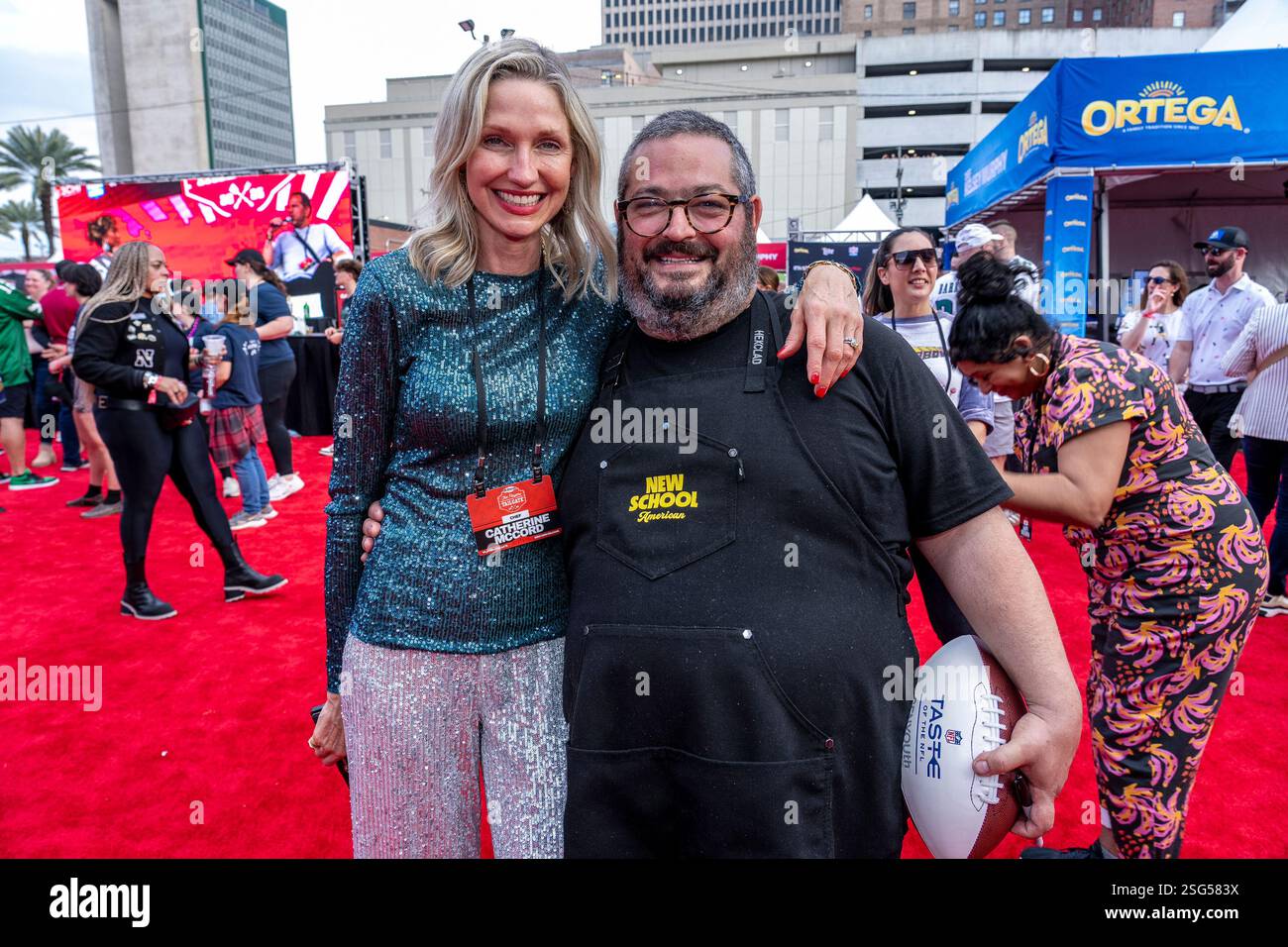 Chef Catherine McCord, left, attends The Players Tailgate on Sunday ...