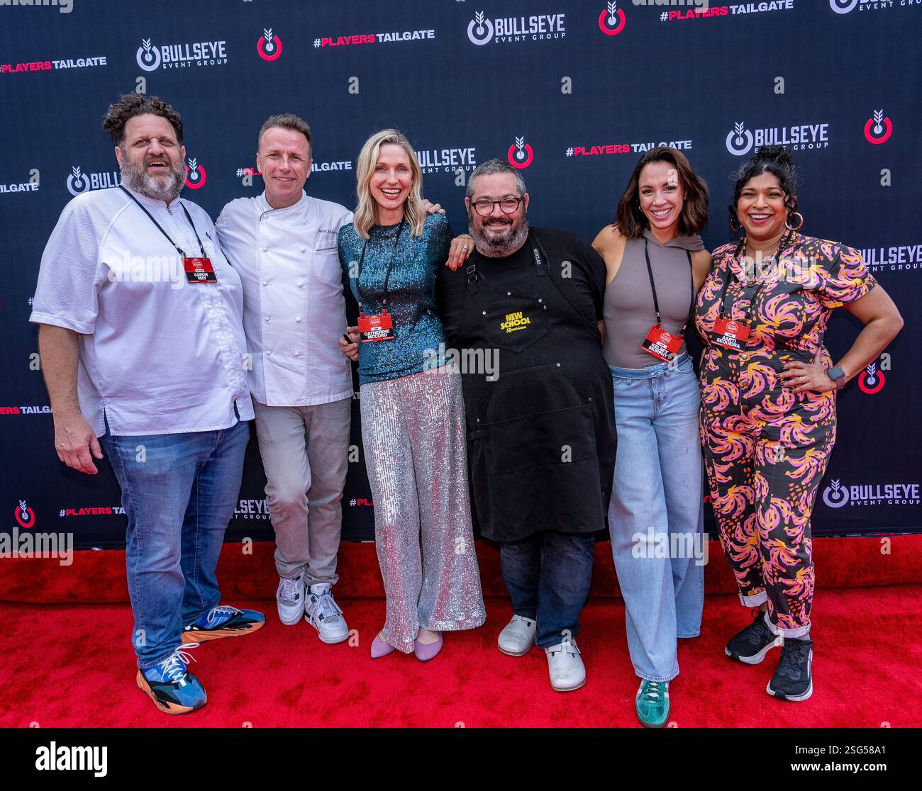 Chefs Aaron May, left, Marc Murphy, Catherine McCord, fan, Kelsey ...