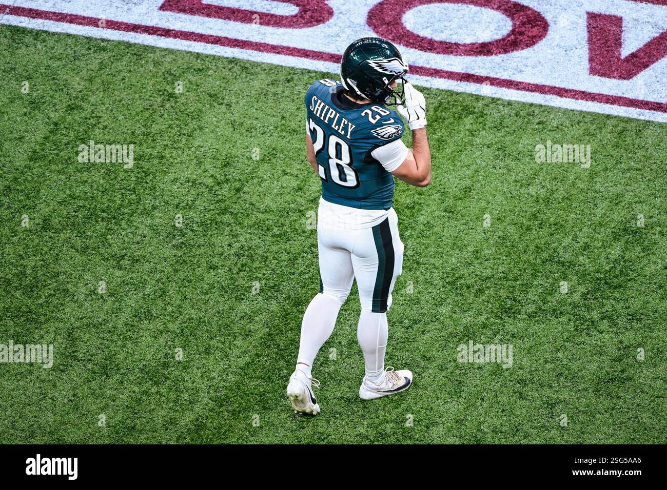 New Orleans, USA. 09th Feb, 2025. Philadelphia Eagles Running Back #28 ...