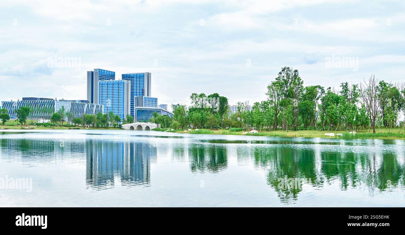 Scenery of Dong'an Lake Park in Chengdu, Sichuan, China Stock Photo - Alamy