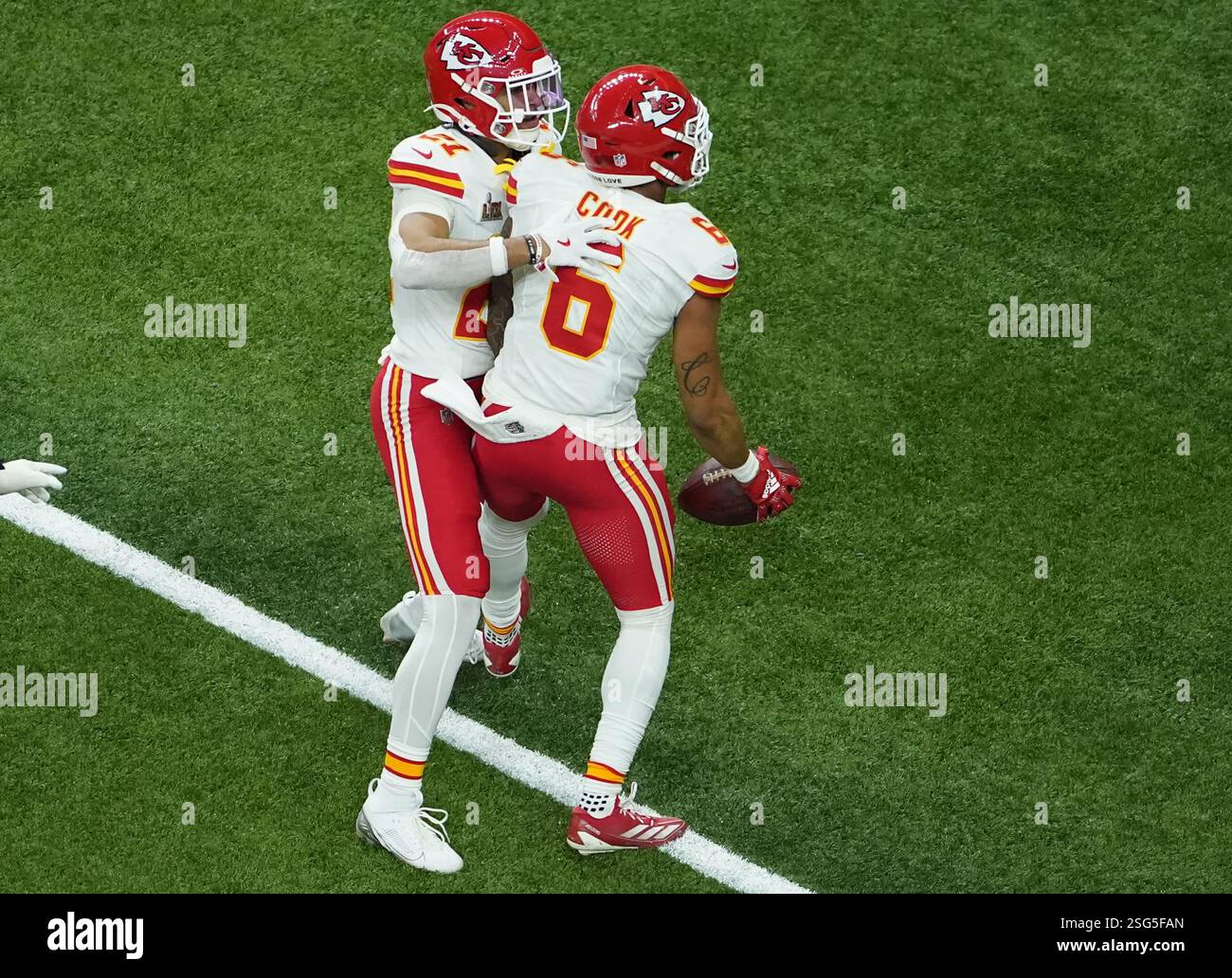 New Orleans, United States. 09th Feb, 2025. Kansas City Chiefs safety ...