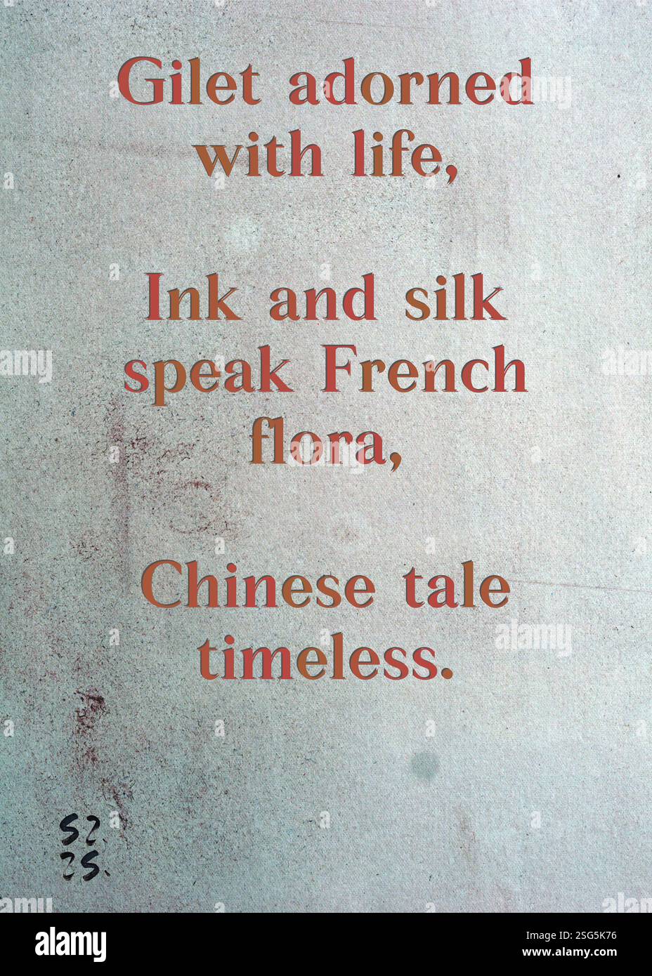 Gilet adorned with life, Ink and silk speak French flora, Chinese tale ...