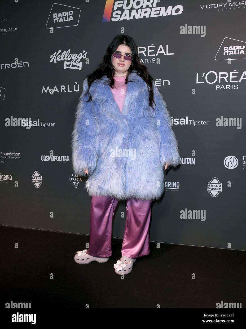 Sanremo, Italy. 10th Feb, 2025. Sanremo, 75th Italian Song Festival ...