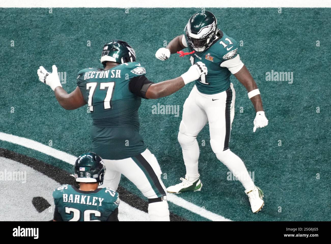 Philadelphia Eagles wide receiver A.J. Brown (11) celebrates with ...