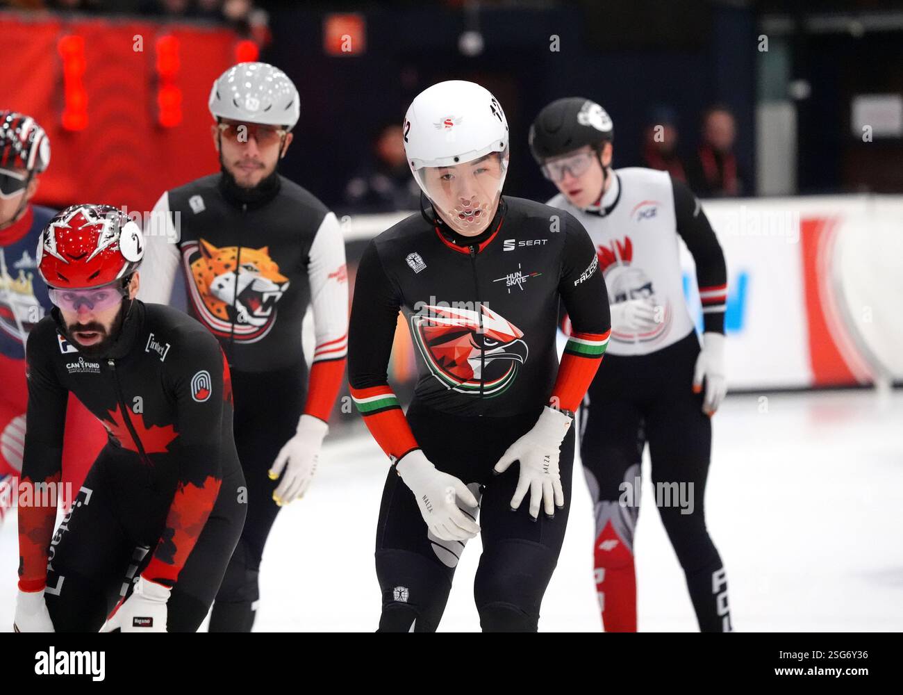 Wonjun MOON (HUN) in 1500m quarterfinals men during ISU Shorttrack World Tour 5 - Odido Cup on ...