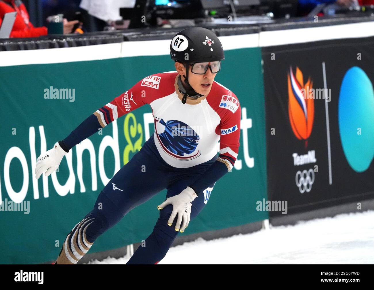 Keita Watanabe (JPN) in 1500m quarterfinals men during ISU Shorttrack ...