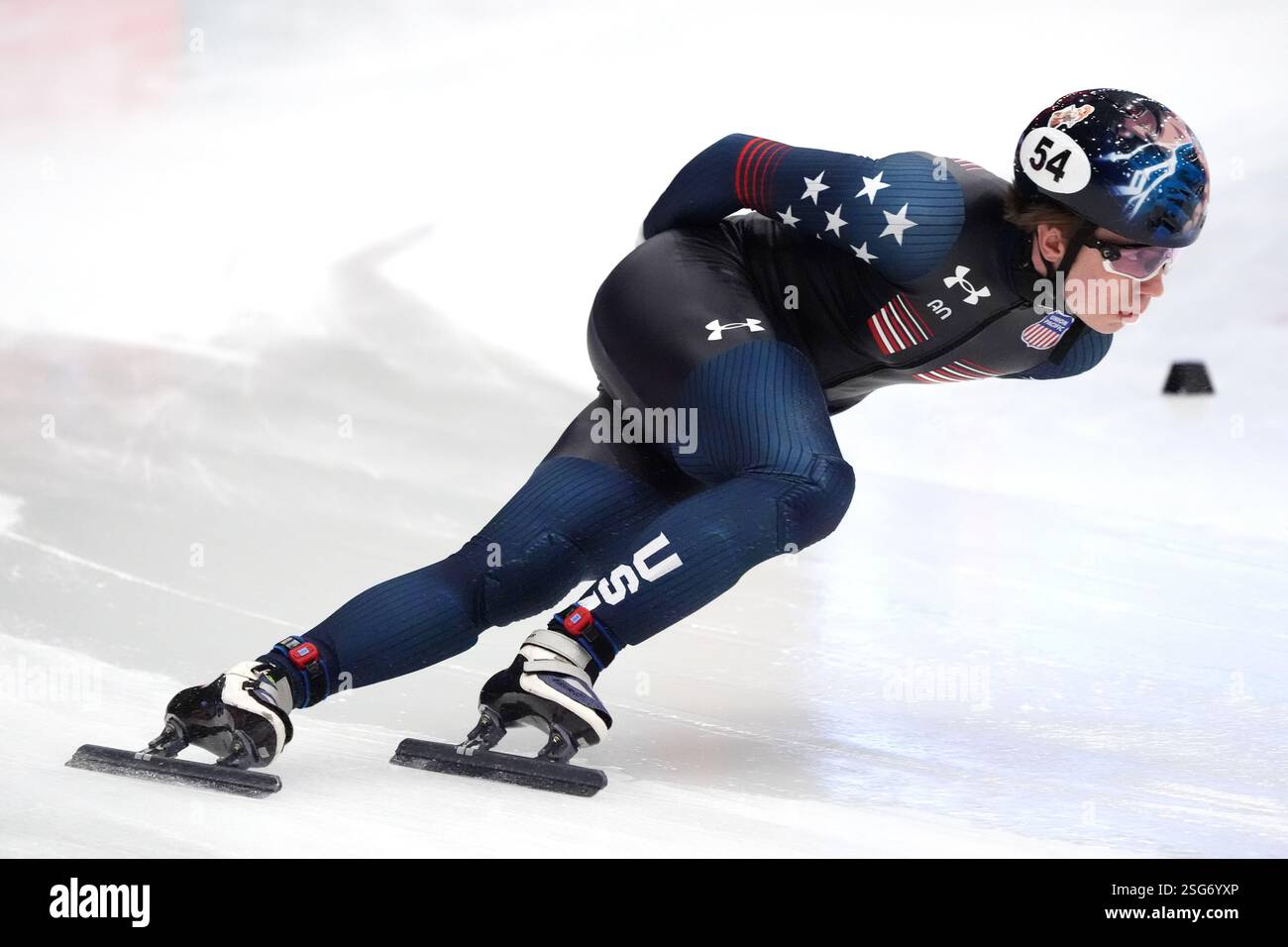 Marcus HOWARD (USA) in 1500m quarterfinals men during ISU Shorttrack ...