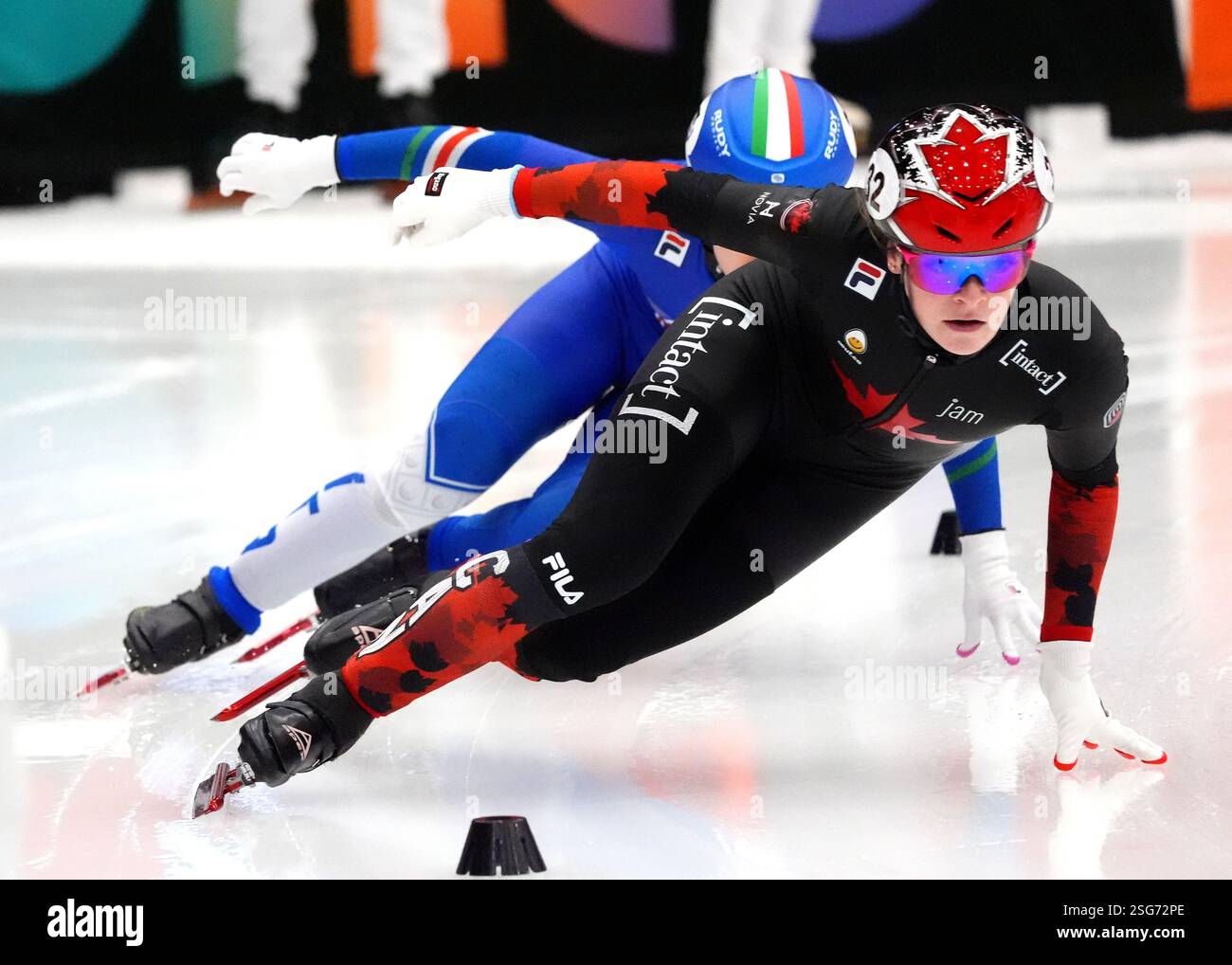 Kim Boutin (CAN) in 500m series women during ISU Shorttrack World Tour ...