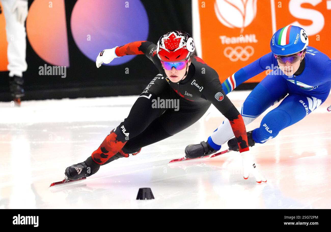 Kim Boutin (CAN) in 500m series women during ISU Shorttrack World Tour ...