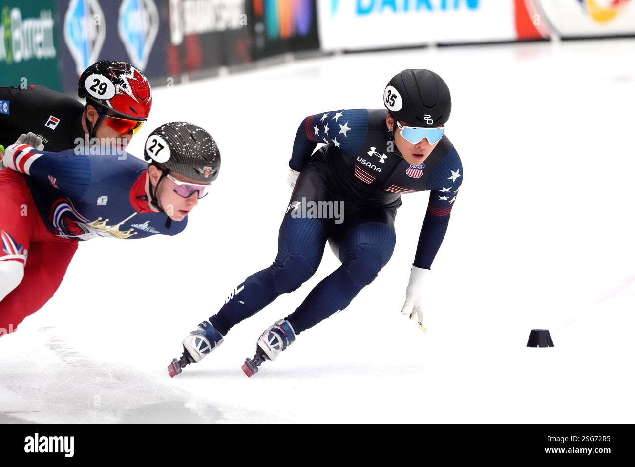 Andrew HEO (USA) in 1500m quarterfinals men during ISU Shorttrack World ...