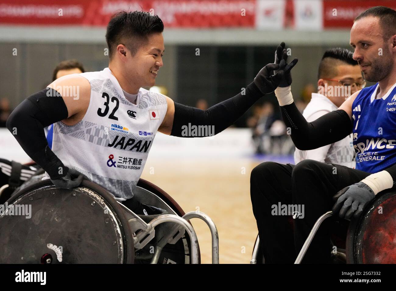 Chiba, Japan. 9th Feb, 2025. (L-R) Katsuya Hashimoto (JPN), Jonathan Hivernat (FRA) Wheelchair ...
