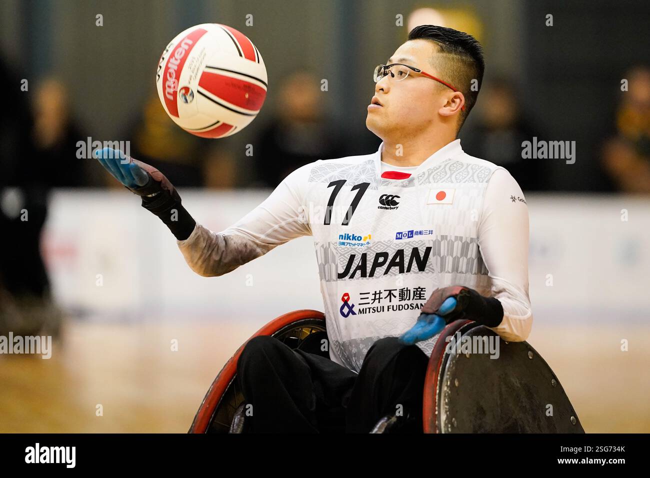 Chiba, Japan. 9th Feb, 2025. Ryuji Kusaba (JPN) Wheelchair Rugby : Final Match between Japan 51 ...