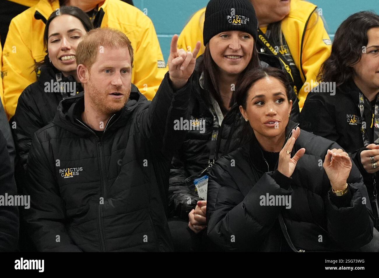 The Duke of Sussex and Duchess of Sussex watch Wheelchair Curling at ...