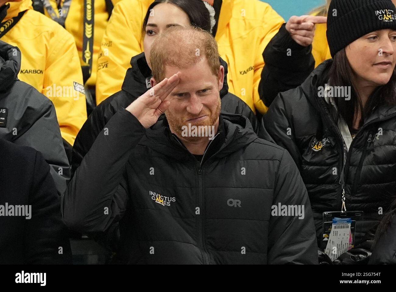The Duke of Sussex salutes while watching Wheelchair Curling at the ...