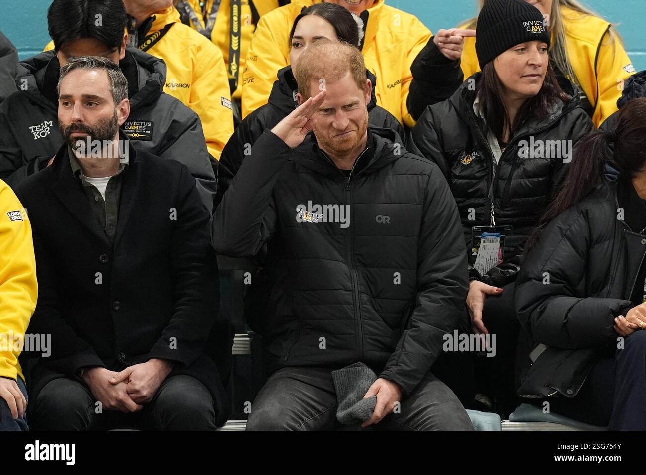 The Duke of Sussex salutes while watching Wheelchair Curling at the ...