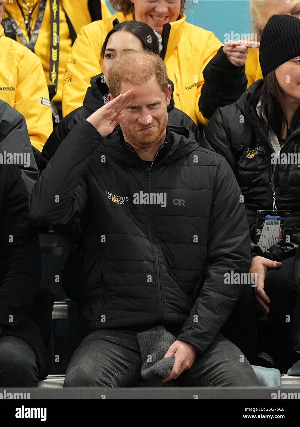 The Duke of Sussex salutes while watching Wheelchair Curling at the ...