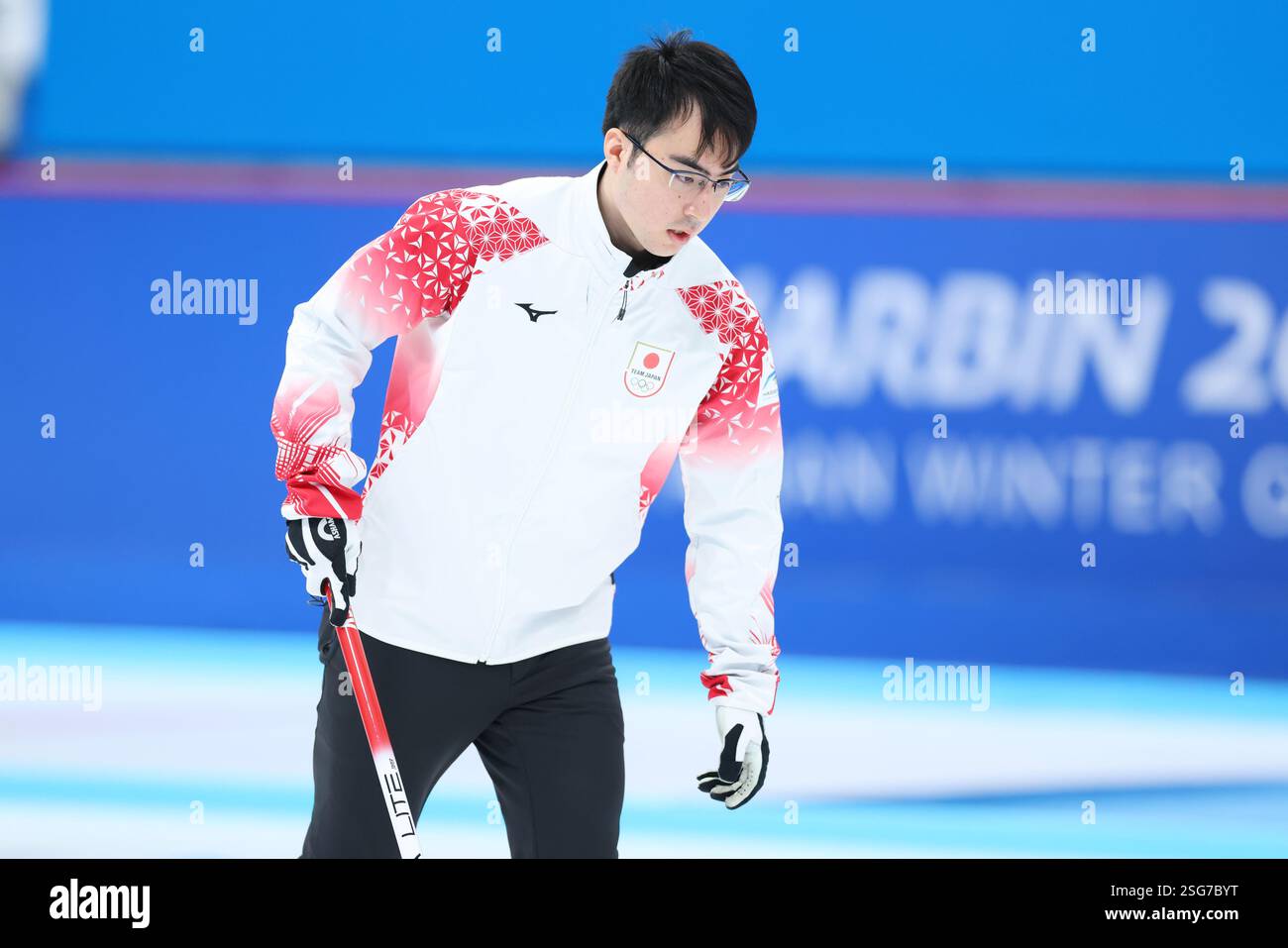 Harbin, China. 8th Feb, 2025. Go Aoki (JPN) Curling : Mixed Doubles ...