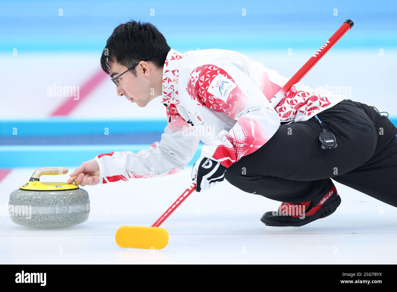 Go Aoki (JPN), FEBRUARY 8, 2025 - Curling : Mixed Doubles final match ...
