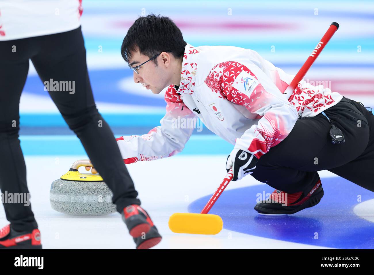 Harbin, China. 8th Feb, 2025. Go Aoki (JPN) Curling : Mixed Doubles ...