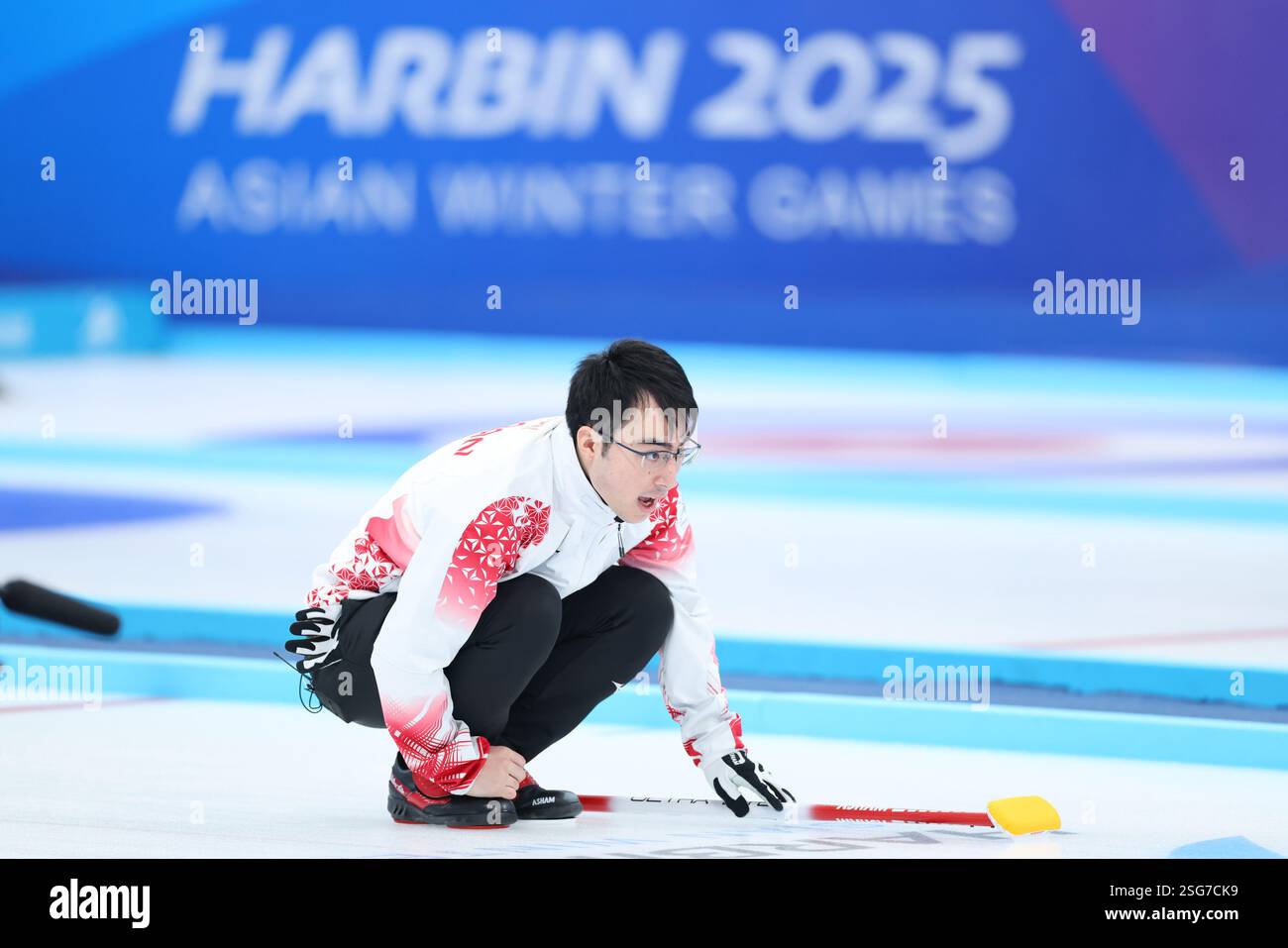 Go Aoki (JPN), FEBRUARY 8, 2025 - Curling : Mixed Doubles final match ...