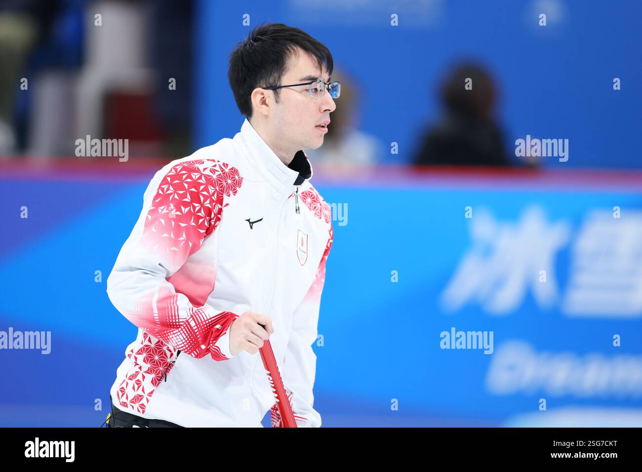 Harbin, China. 8th Feb, 2025. Go Aoki (JPN) Curling : Mixed Doubles ...