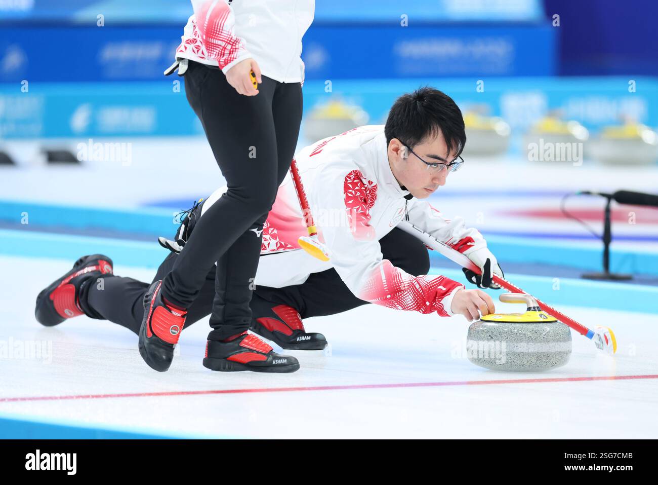 Go Aoki (JPN), FEBRUARY 8, 2025 - Curling : Mixed Doubles final match ...
