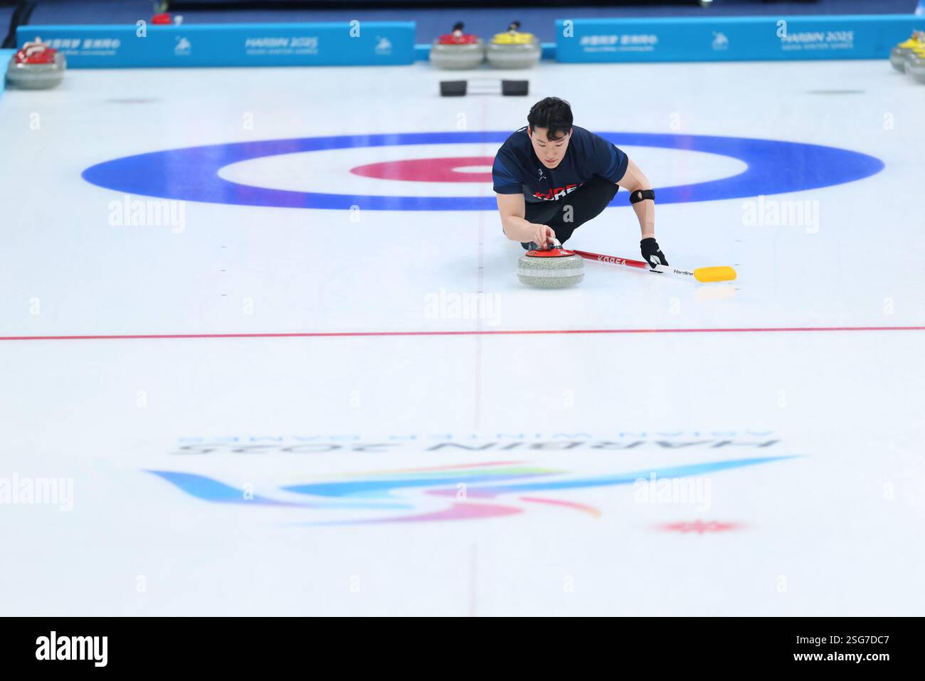 Harbin, China. 8th Feb, 2025. Seong Jihoon (KOR) Curling : Mixed ...