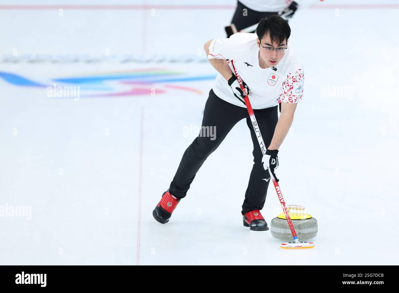 Harbin, China. 8th Feb, 2025. Go Aoki (JPN) Curling : Mixed Doubles ...