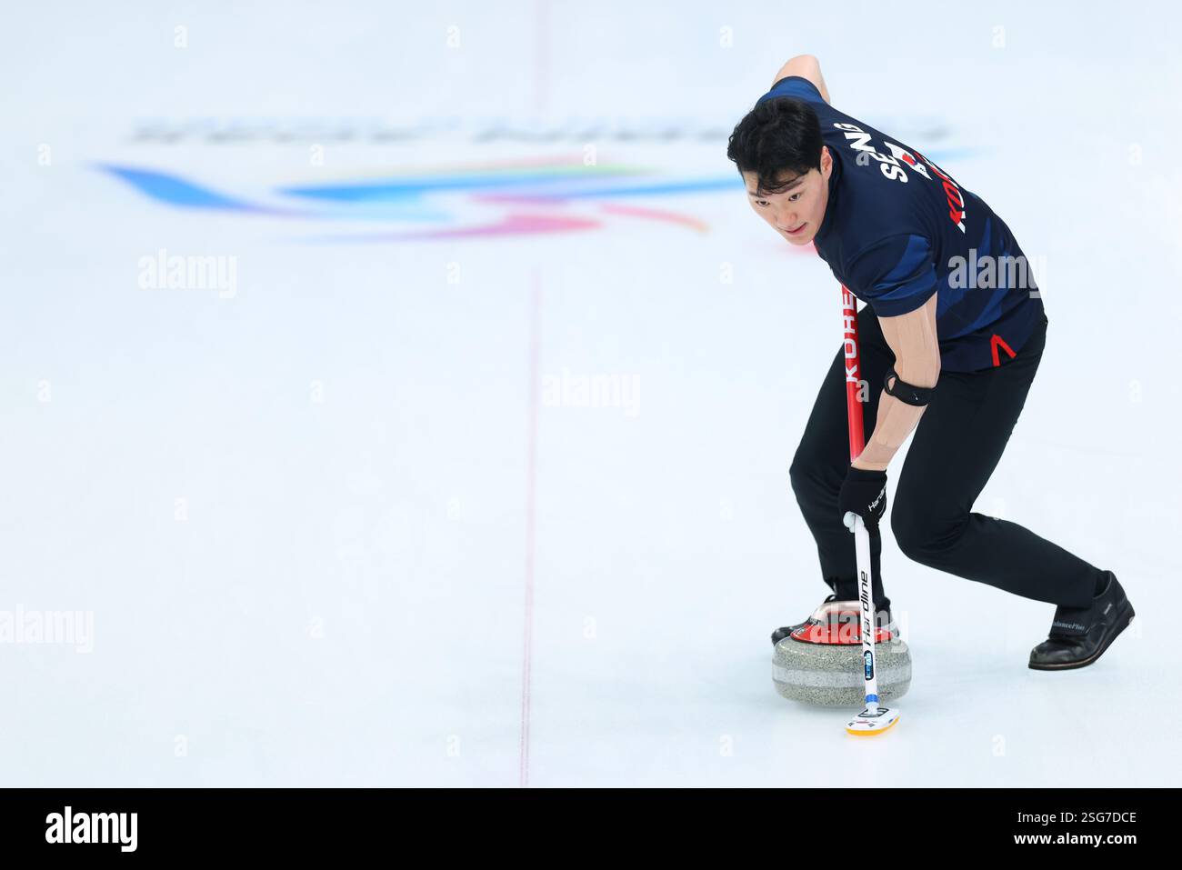 Harbin, China. 8th Feb, 2025. Seong Jihoon (KOR) Curling : Mixed ...