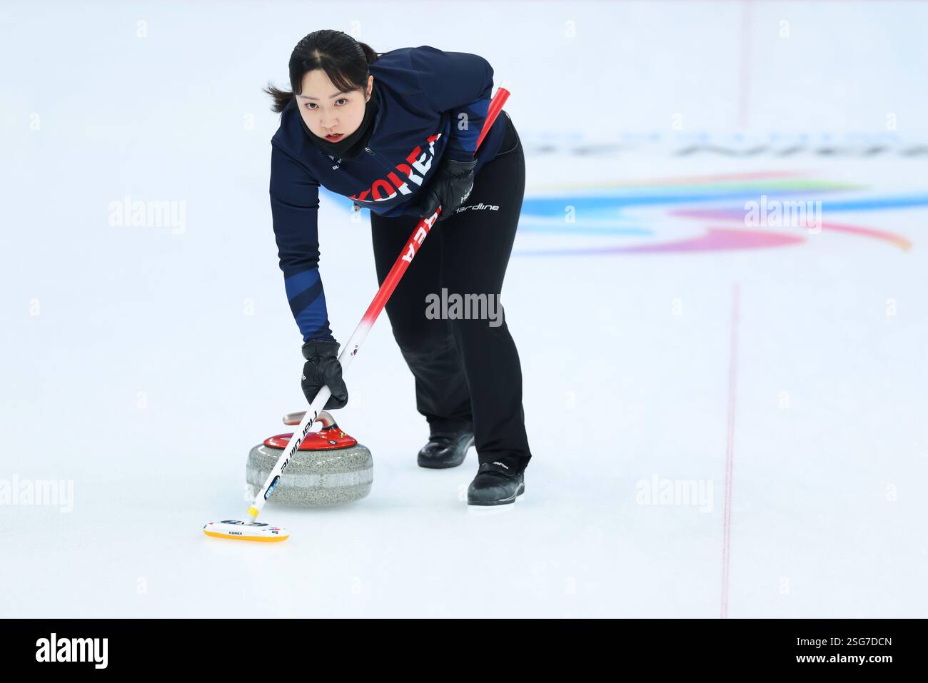Harbin, China. 8th Feb, 2025. Kim Kyeongae (KOR) Curling : Mixed ...