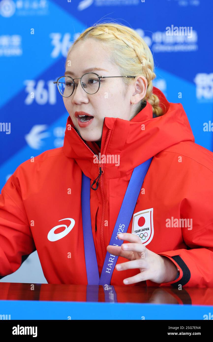 Harbin, China. 8th Feb, 2025. Tori Koana (JPN) Curling : Mixed Doubles ...