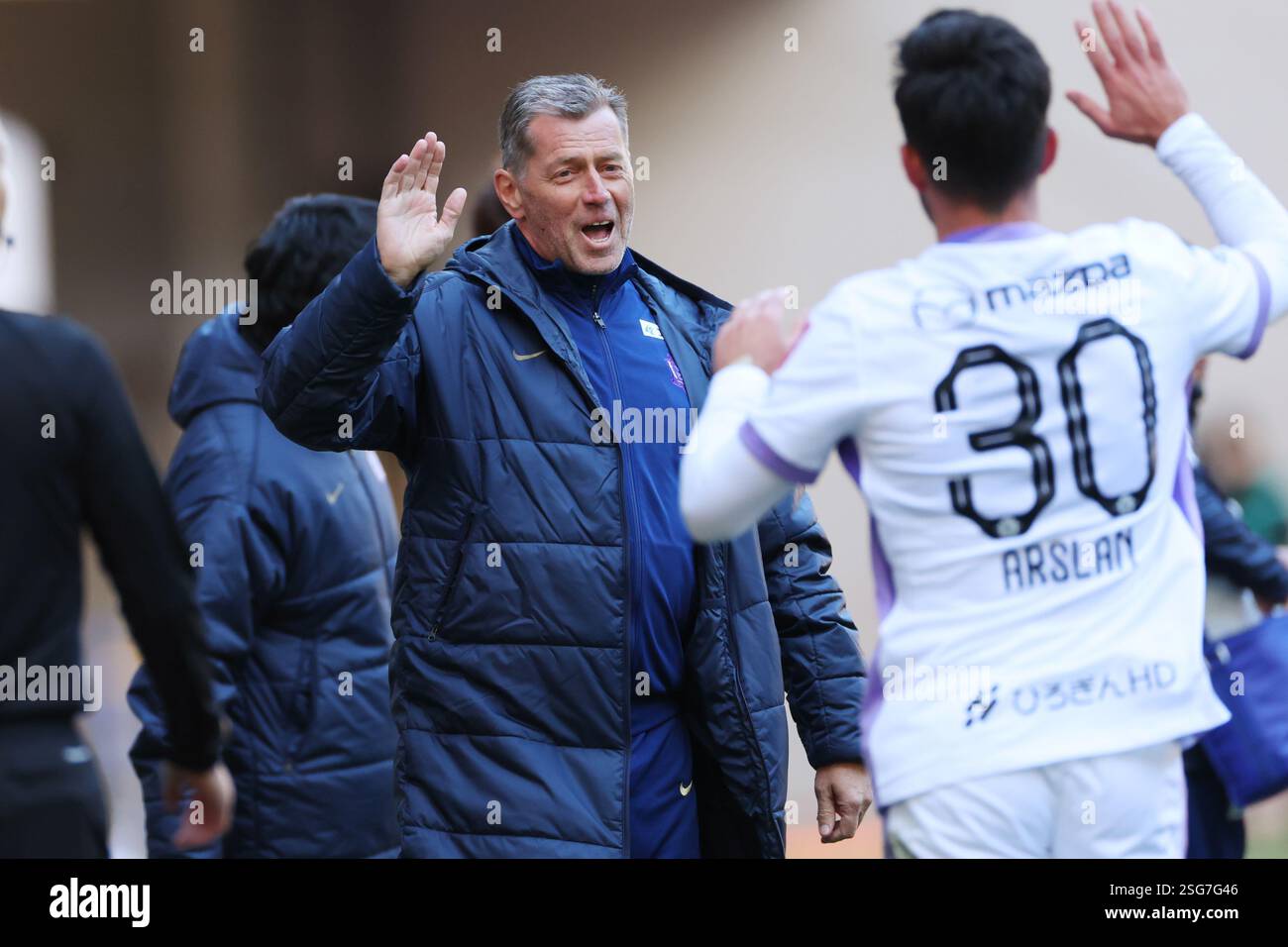 Tokyo, Japan. 8th Feb, 2025. Michael Skibbe (Sanfrecce) Football/Soccer ...