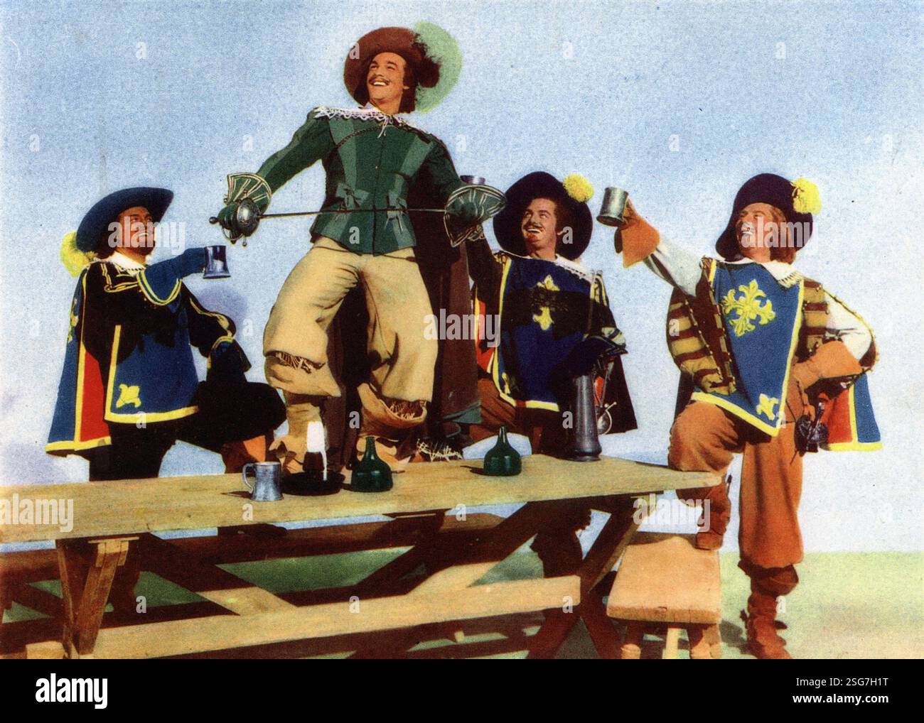 THE THREE MUSKETEERS VNA HEFLIN, GENE KELLY, GIG YOUNG AND ROBERT COOTE ...