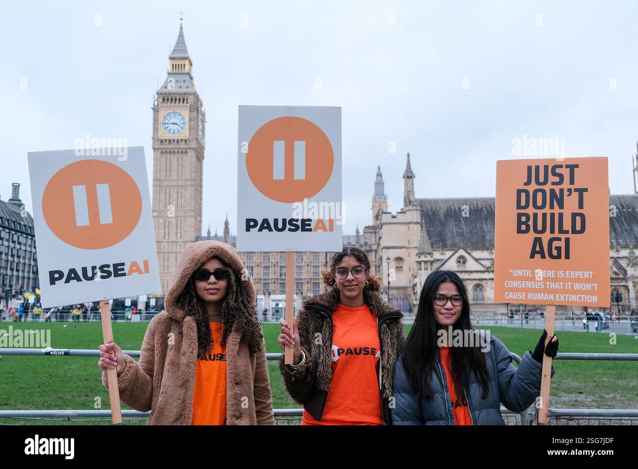 London, UK. 9th February, 2025. Pause AI (Artificial Intelligence ...