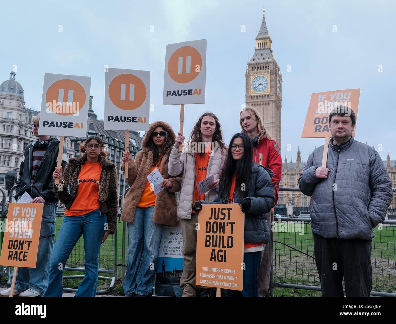 London, UK. 9th February, 2025. Pause AI (Artificial Intelligence ...