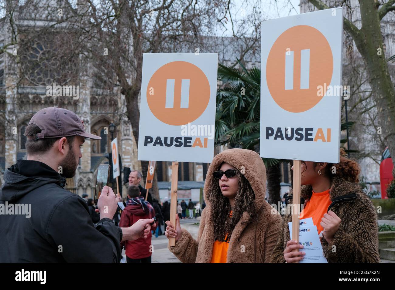 London, UK. 9th February, 2025. Pause AI (Artificial Intelligence ...