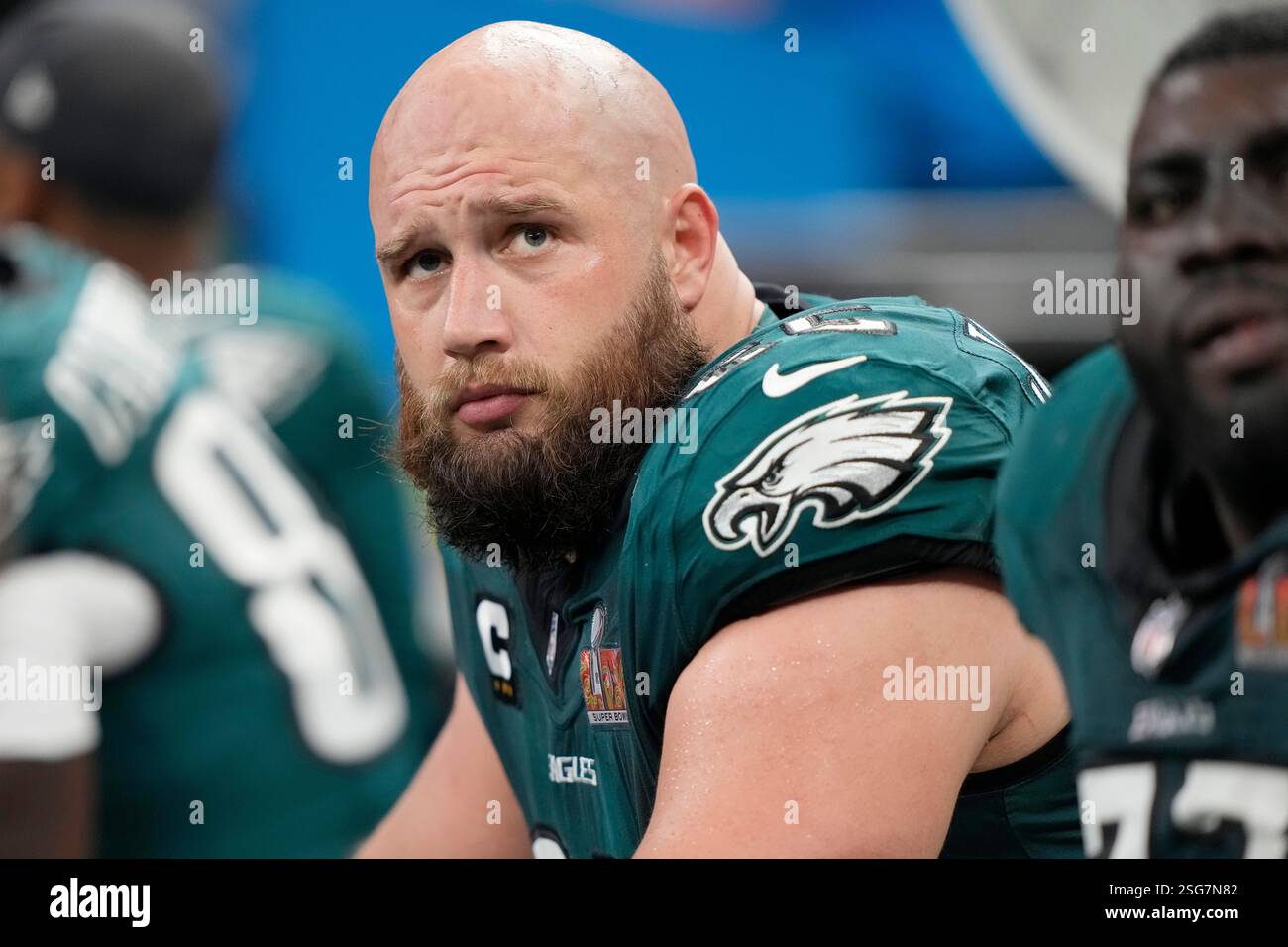 Philadelphia Eagles offensive tackle Lane Johnson (65) is seen on the ...