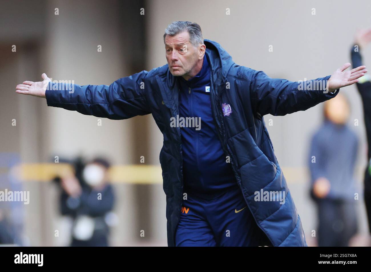 Tokyo, Japan. 8th Feb, 2025. Michael Skibbe (Sanfrecce) Football/Soccer ...