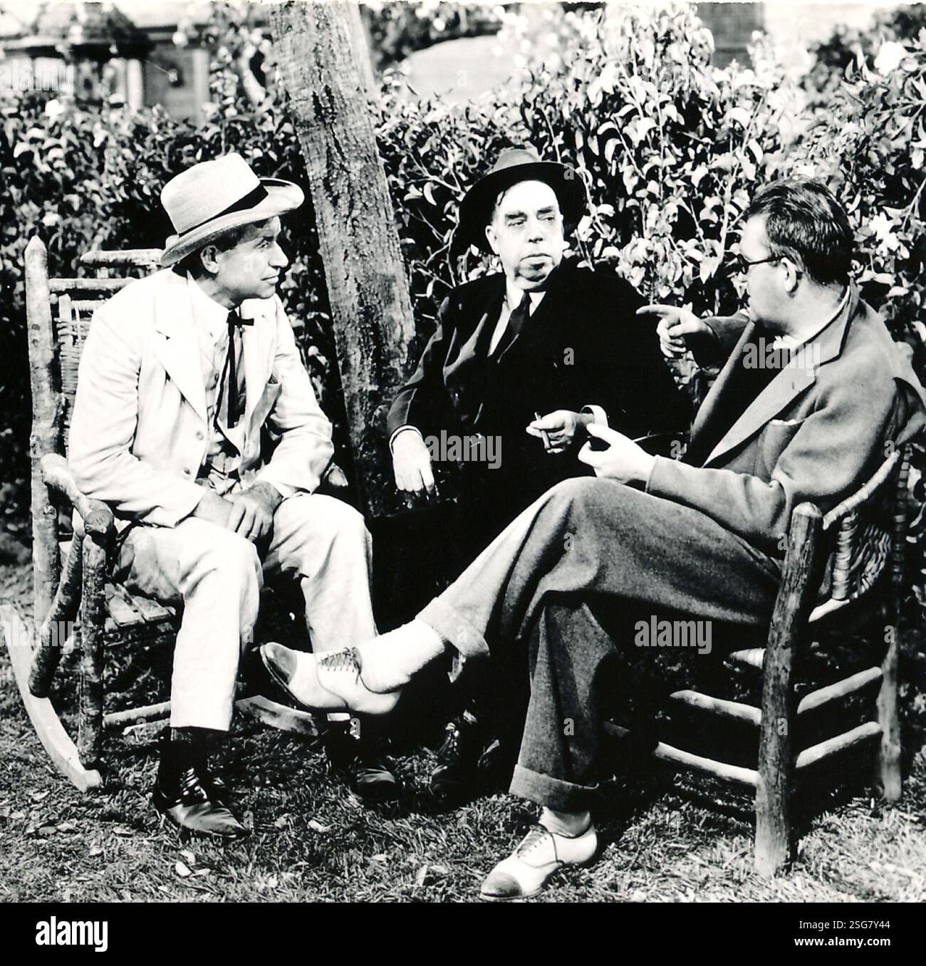 JUDGE PRIEST [US 1934] Will Rogers, writer and actor Irvin S Cobb, who ...