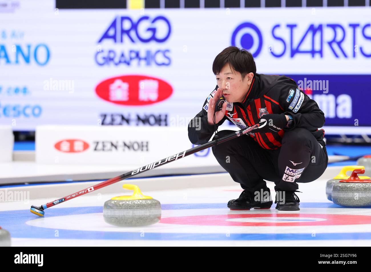 Shinya Abe (), FEBRUARY 8, 2025 - Curling : Japan curling championships Yokohama 2025 Men's Semi ...