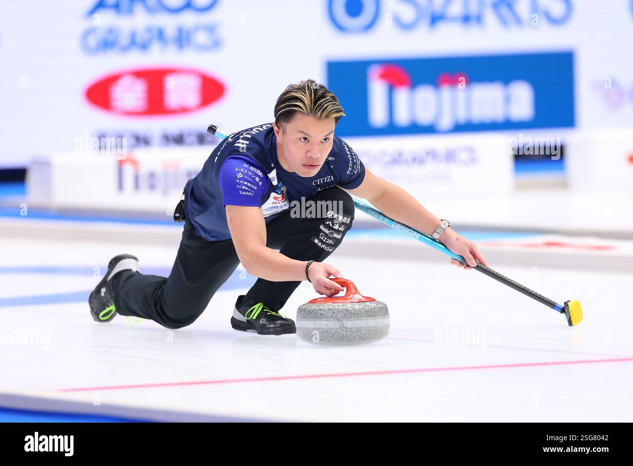Tsuyoshi Yamaguchi (SC), FEBRUARY 9, 2025 - Curling : Japan curling championships Yokohama 2025 ...