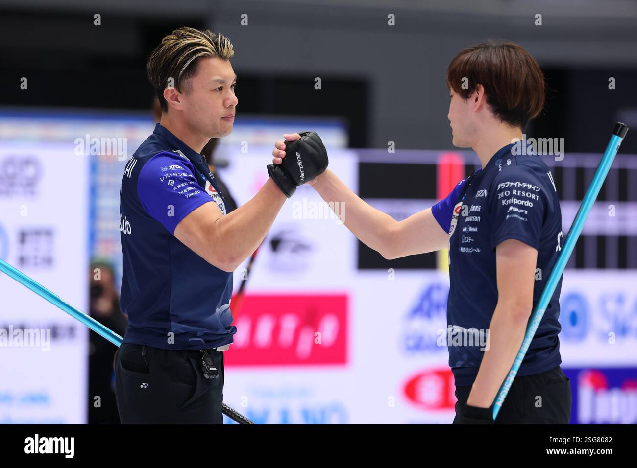 Tsuyoshi Yamaguchi, Riku Yanagisawa (SC), FEBRUARY 9, 2025 - Curling : Japan curling ...